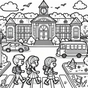 45 School Trip Coloring Page Unique | Download And Print Drawing