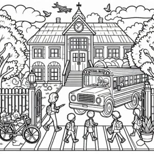 45 School Trip Coloring Page Unique | Download And Print Drawing