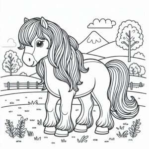 56+ Cal de colorat pentru copii (Desene imprimabile)