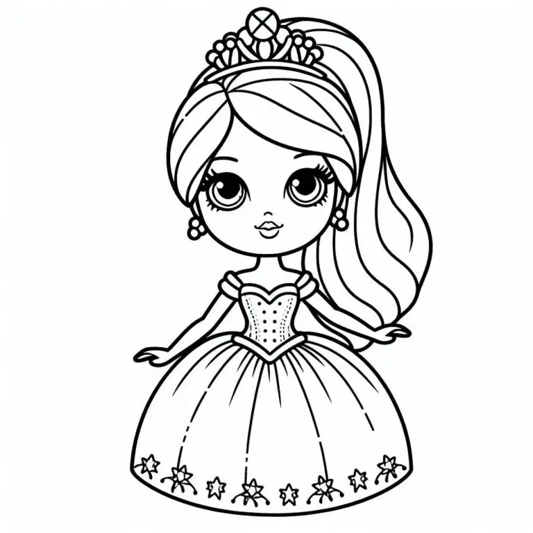 41 Mewarnai barbie untuk anak-anak (gambar untuk dicetak)