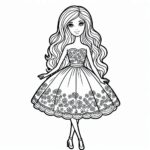 38 Barbie de colorat pentru copii (Desene imprimabile)
