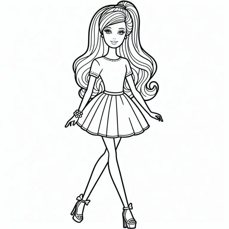 38 Barbie da colorare unico e stampare PDF gratuita