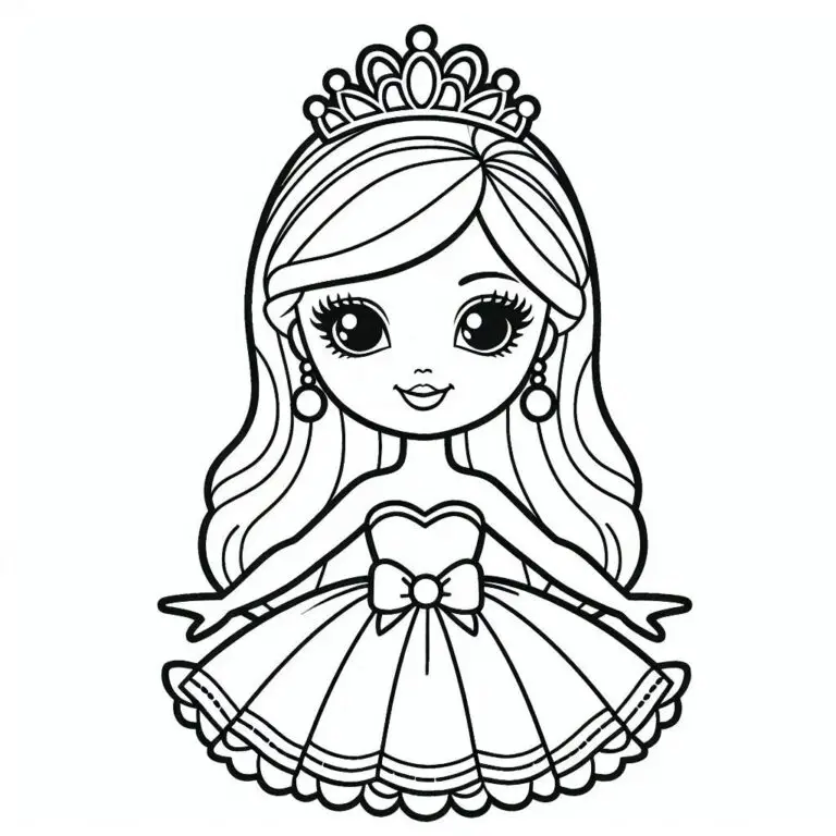 38 Barbie da colorare unico e stampare PDF gratuita