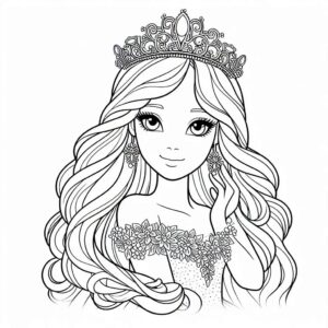 35 Barbie de colorat pentru copii (Desene imprimabile)