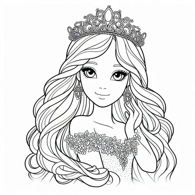 35 Barbie de colorat pentru copii (Desene imprimabile)