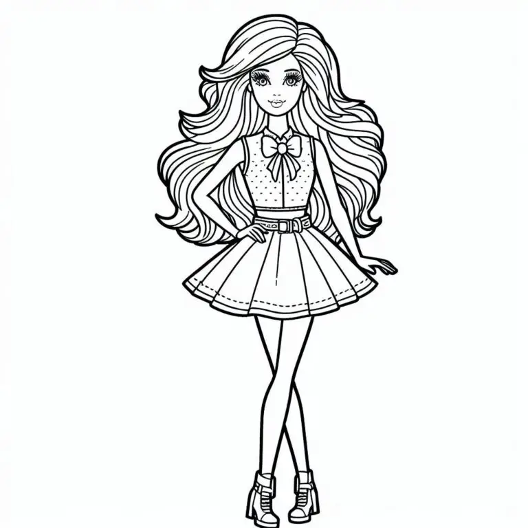 35 Barbie de colorat pentru copii (Desene imprimabile)