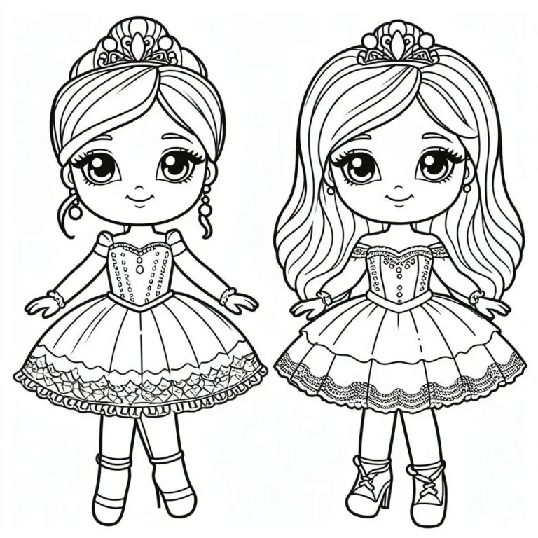 35 Mewarnai barbie untuk anak-anak (gambar untuk dicetak)