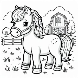 53+ Cal de colorat pentru copii (Desene imprimabile)