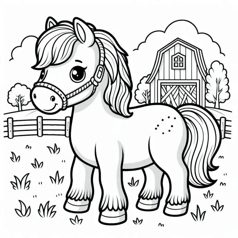 53+ Cal de colorat pentru copii (Desene imprimabile)