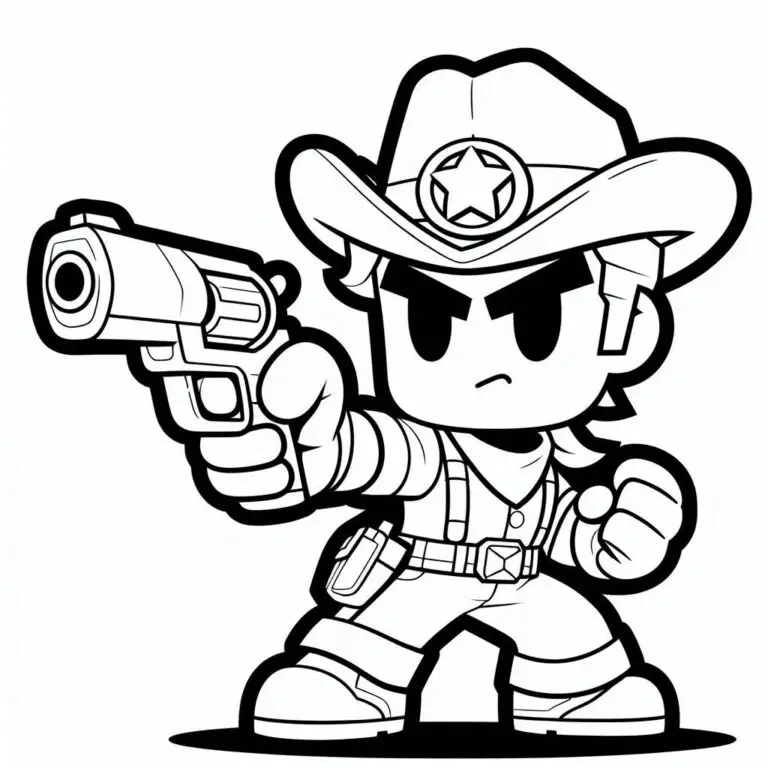 45 Brawl Stars Omalovánky unikátní k vytisknutí PDF