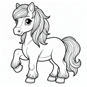 53+ Cal de colorat pentru copii (Desene imprimabile)