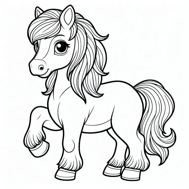 53+ Cal de colorat pentru copii (Desene imprimabile)