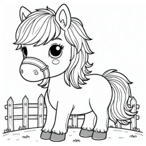 50+ Cal de colorat pentru copii (Desene imprimabile)