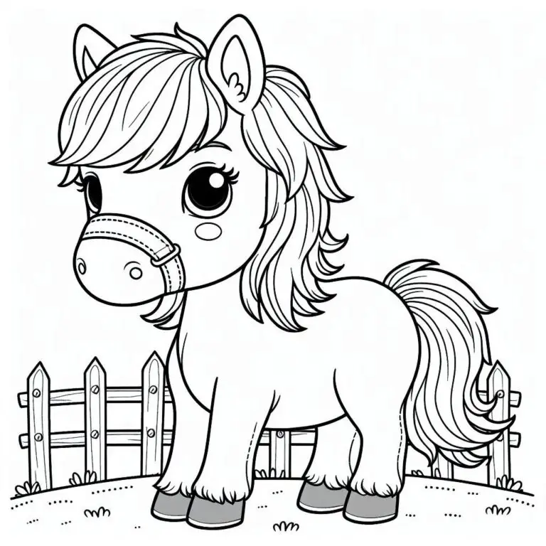 50+ Cal de colorat pentru copii (Desene imprimabile)