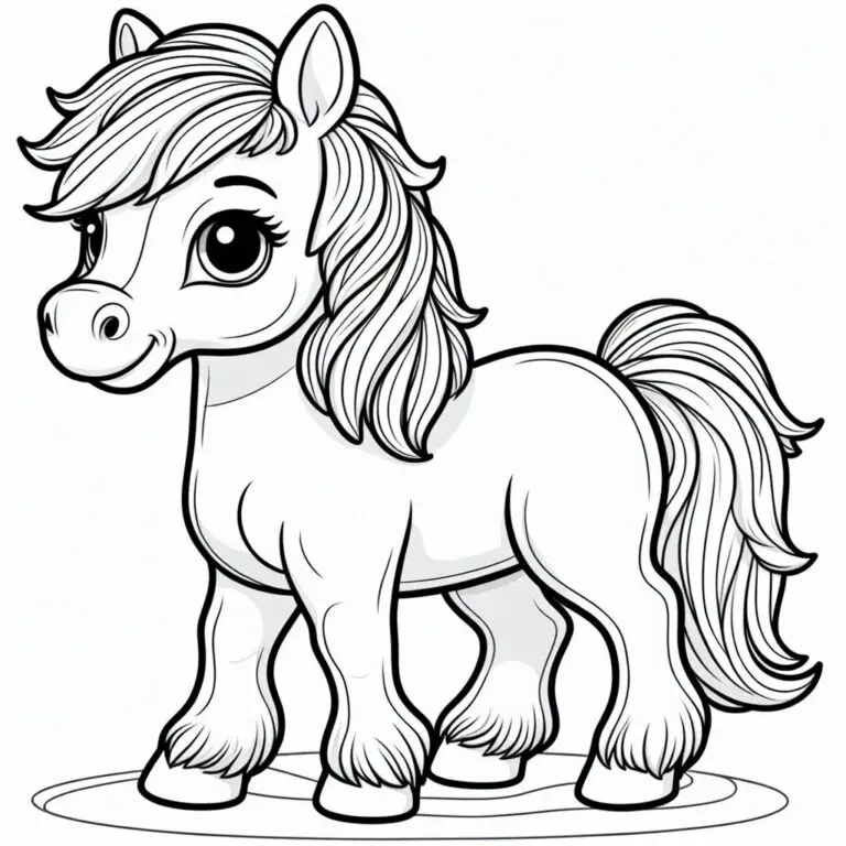 50+ Heste Tegninger Farvelægning Printbar gratis PDF
