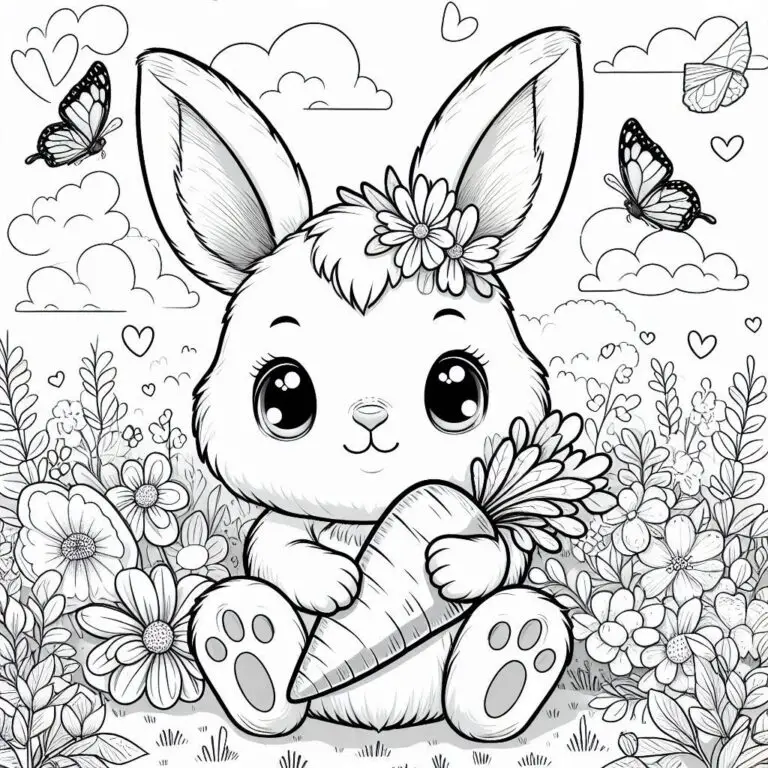 48 Kaniner fargelegging unik utskrivbare PDF gratis