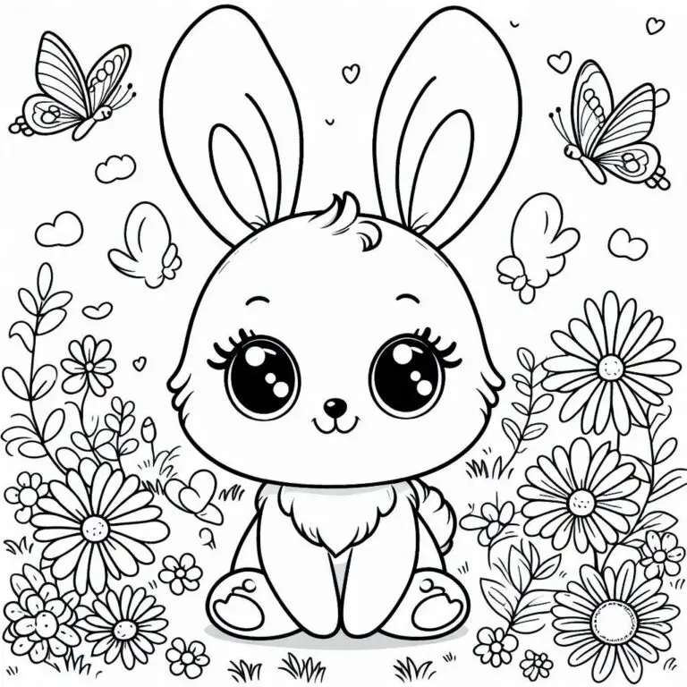 51 Iepurasi de colorat pentru copii (Desene imprimabile)