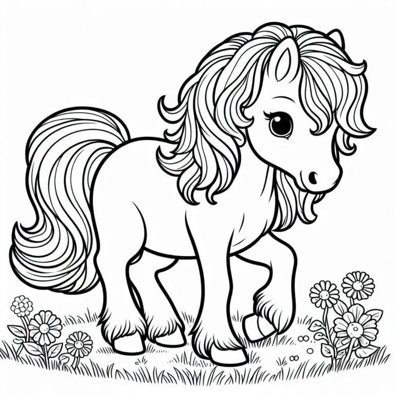 50+ Heste Tegninger Farvelægning Printbar gratis PDF