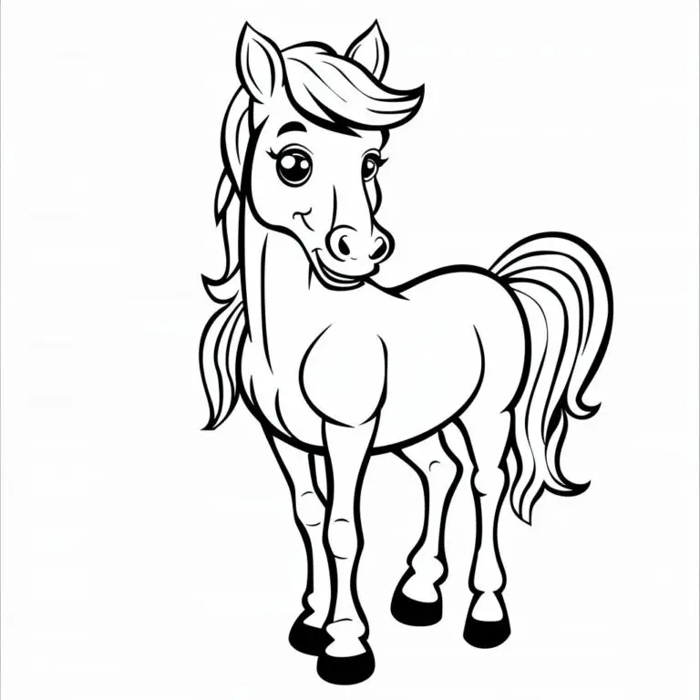 50+ Mewarnai kuda untuk anak-anak (gambar untuk dicetak)