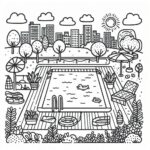 27 Desenhos piscina para colorir e imprimir PDF gratis