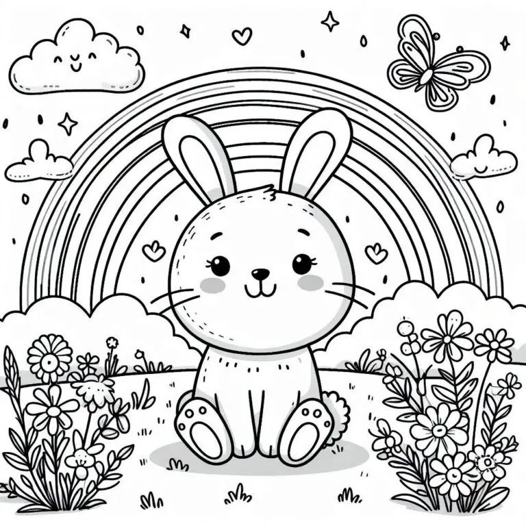 54 Iepurasi de colorat pentru copii (Desene imprimabile)