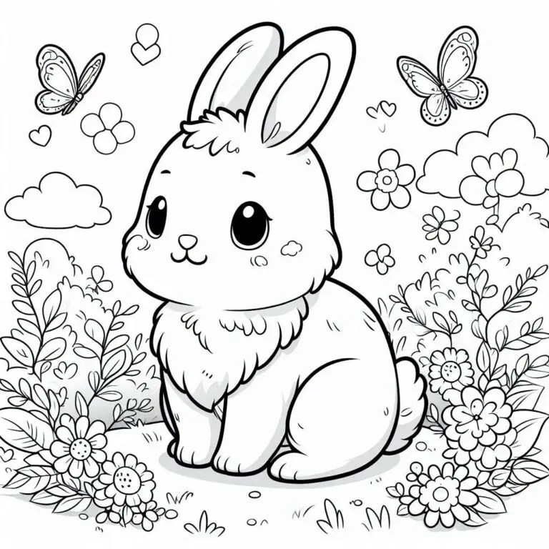 48 Iepurasi de colorat pentru copii (Desene imprimabile)