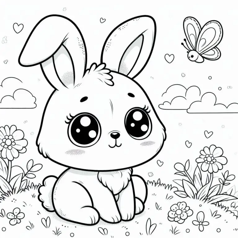 54 Iepurasi de colorat pentru copii (Desene imprimabile)