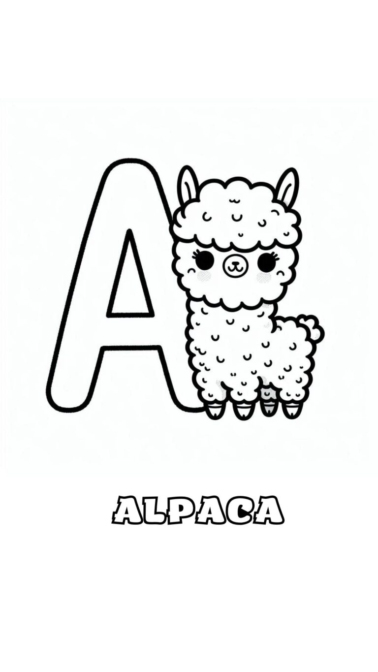 Letter A-animals coloring pages for Kids | Free Printables