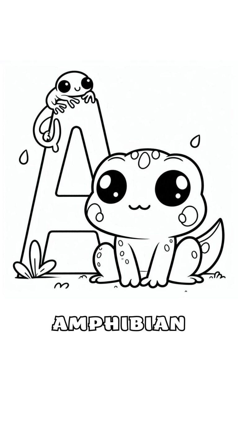 Letter A-animals coloring pages for Kids | Free Printables