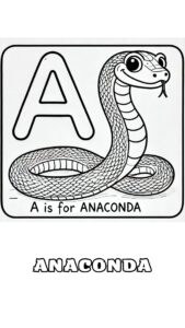 Letter A-animals coloring pages for Kids | Free Printables