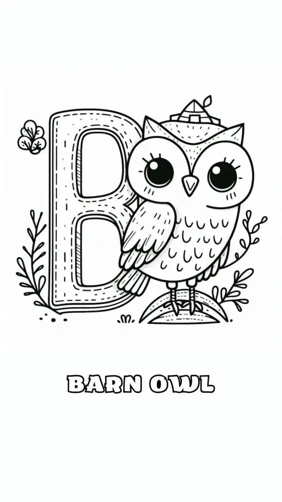 16 Letter B Animals Coloring Page For Kids To Study