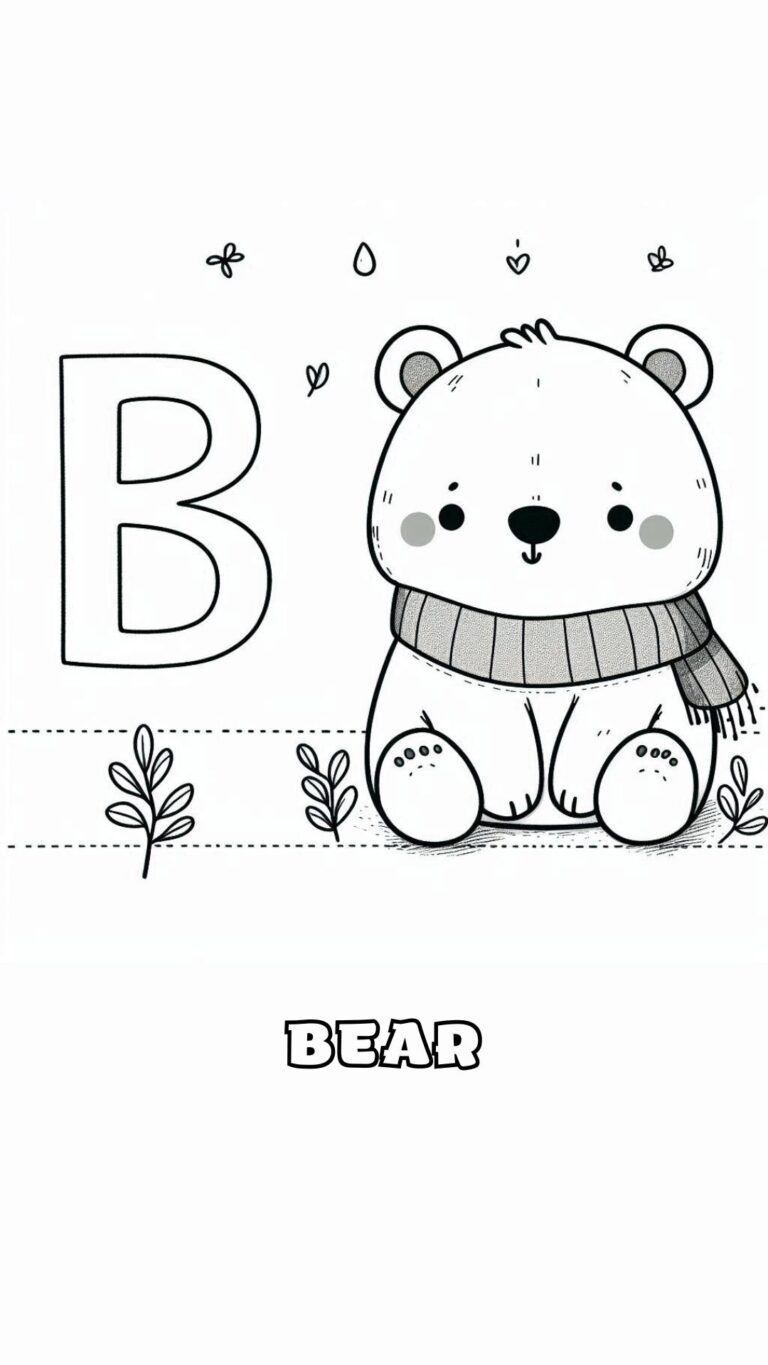 16 Letter B Animals Coloring Page For Kids To Study