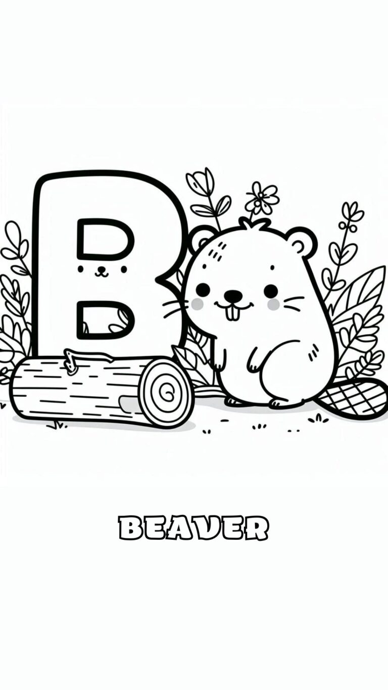16 Letter B Animals Coloring Page For Kids To Study
