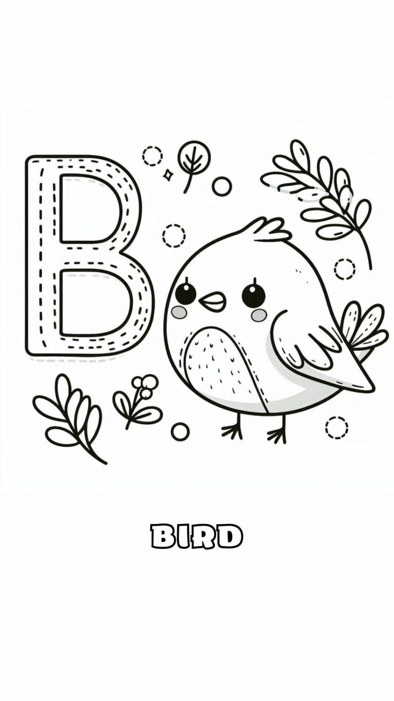 16 Letter B Animals Coloring Page For Kids To Study