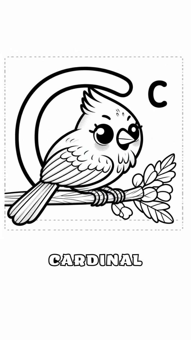 Página para colorear de 20 animales de la letra C para que los niños ...