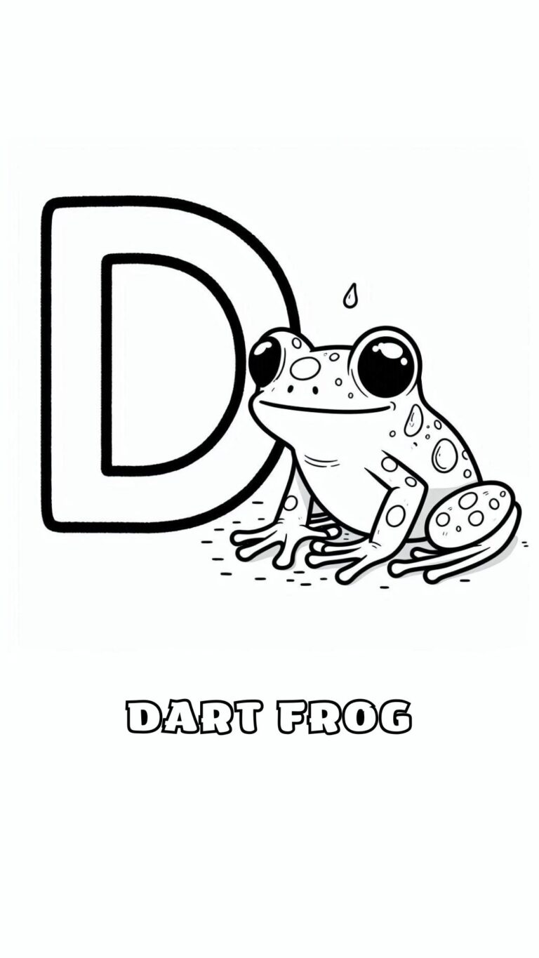 19 Letter D Animals Coloring Page For Kids To Study