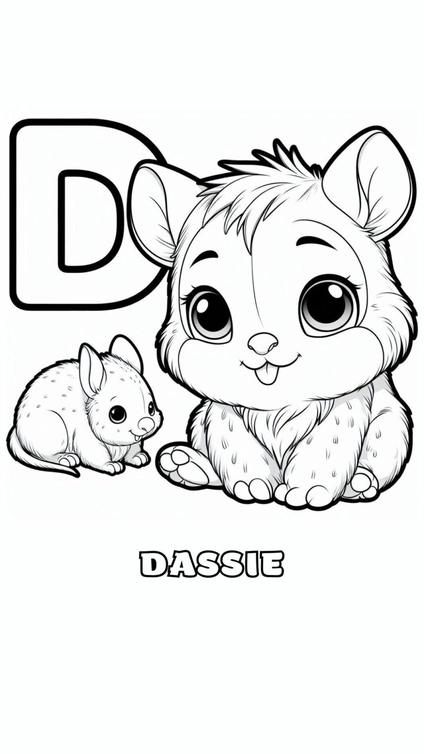 19 Letter D Animals Coloring Page For Kids To Study