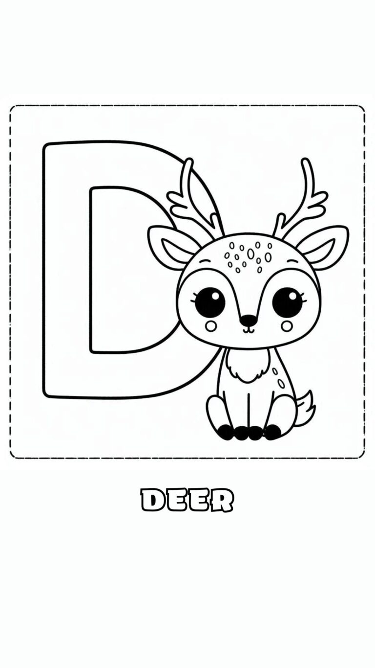 19 Letter D Animals Coloring Page For Kids To Study