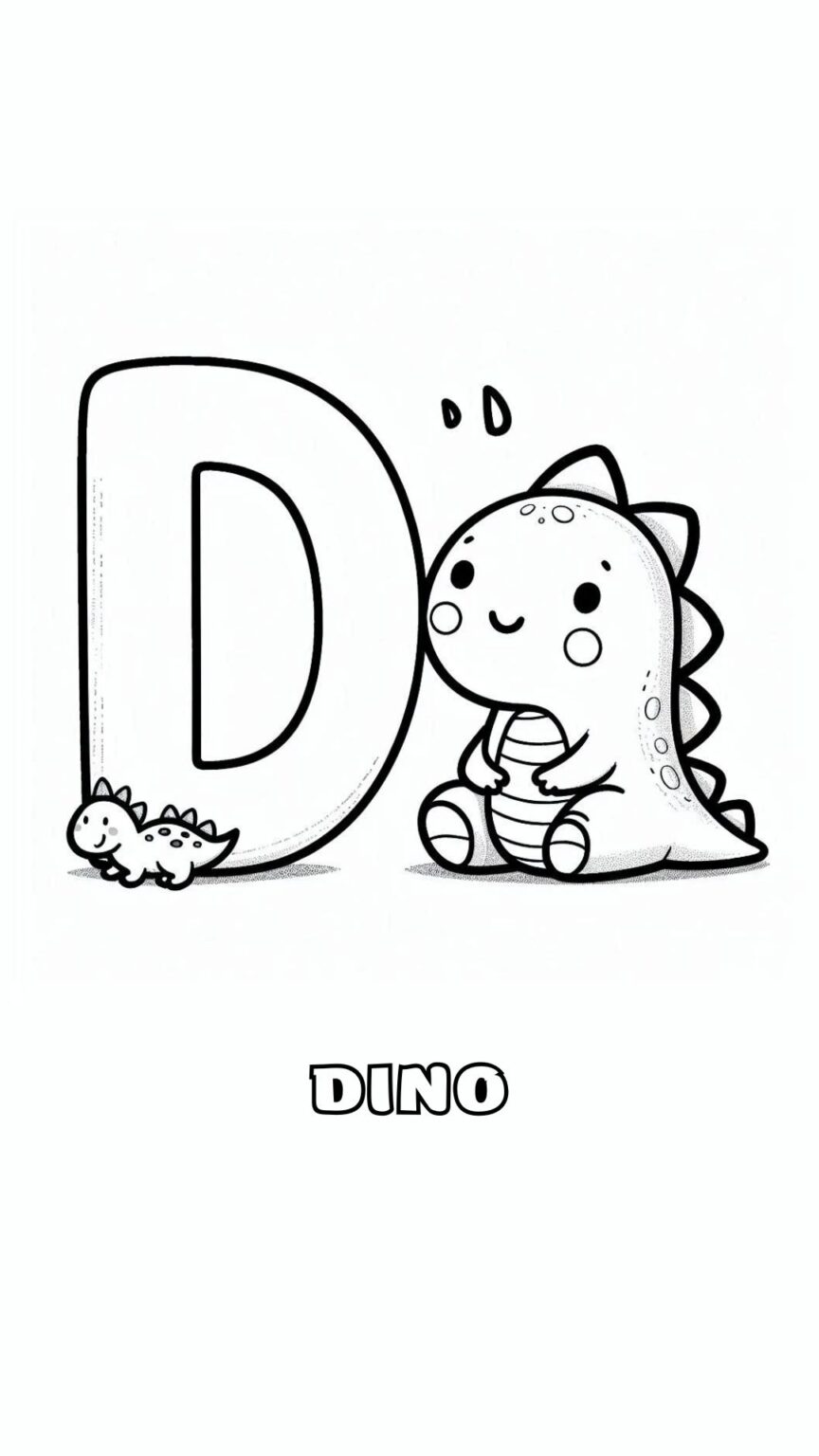 19 Letter D Animals Coloring Page For Kids To Study