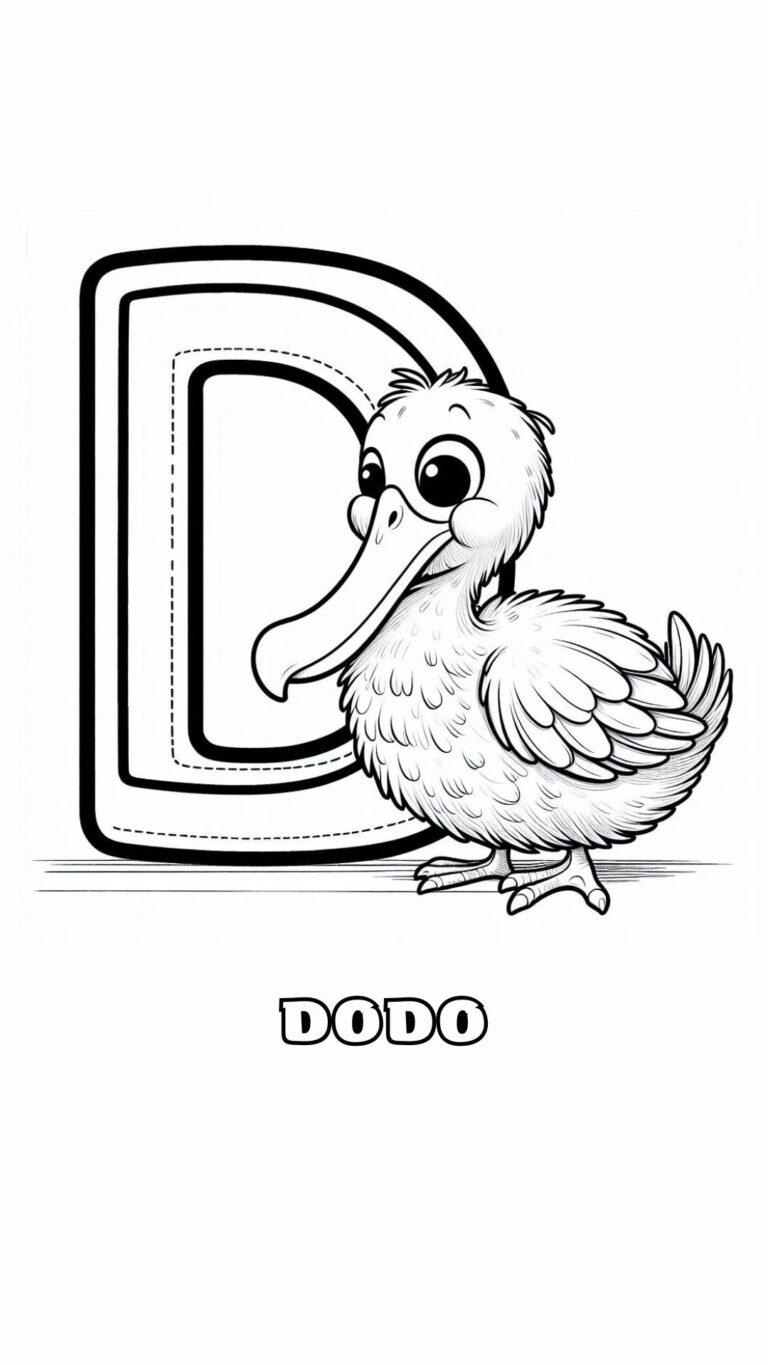 19 Letter D Animals Coloring Page For Kids To Study