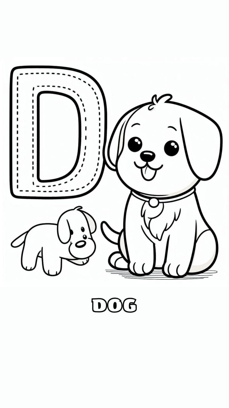 19 Letter D Animals Coloring Page For Kids To Study