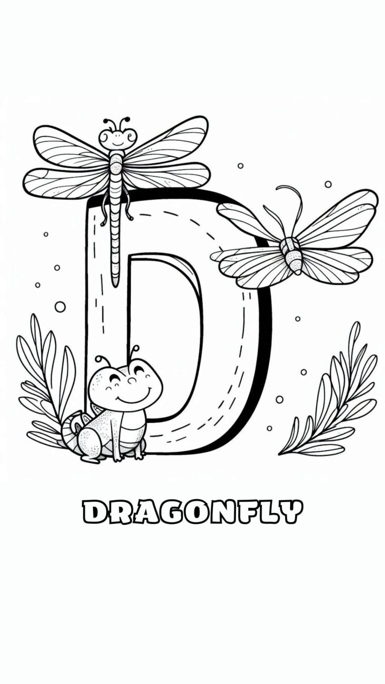 19 Letter D Animals Coloring Page For Kids To Study