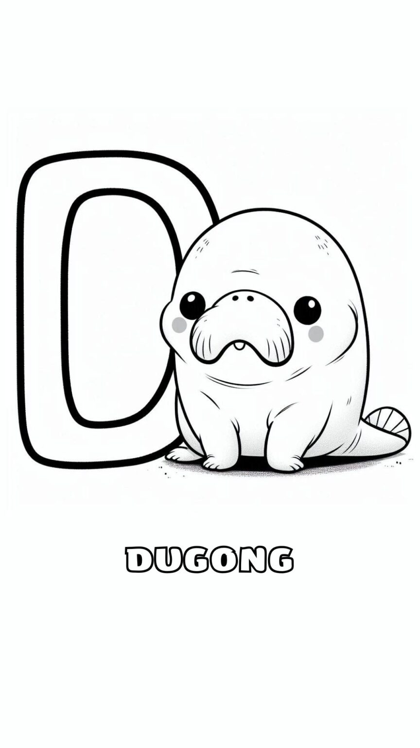 19 Letter D Animals Coloring Page For Kids To Study