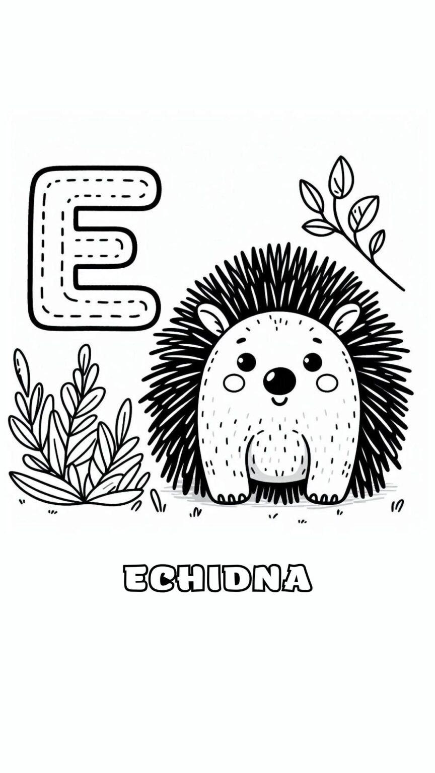19 Letter E-dieren Kleurplaat Voor Kinderen Om Te Studeren