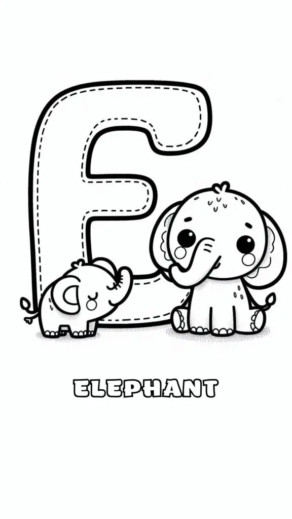 19 Letter E-dieren Kleurplaat Voor Kinderen Om Te Studeren