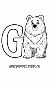 18 Pagina da colorare con animali con lettera G per far studiare i bambini
