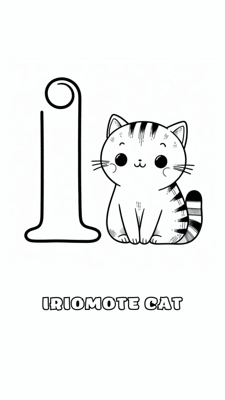 Letter I Animals Coloring Page For Kids To Study