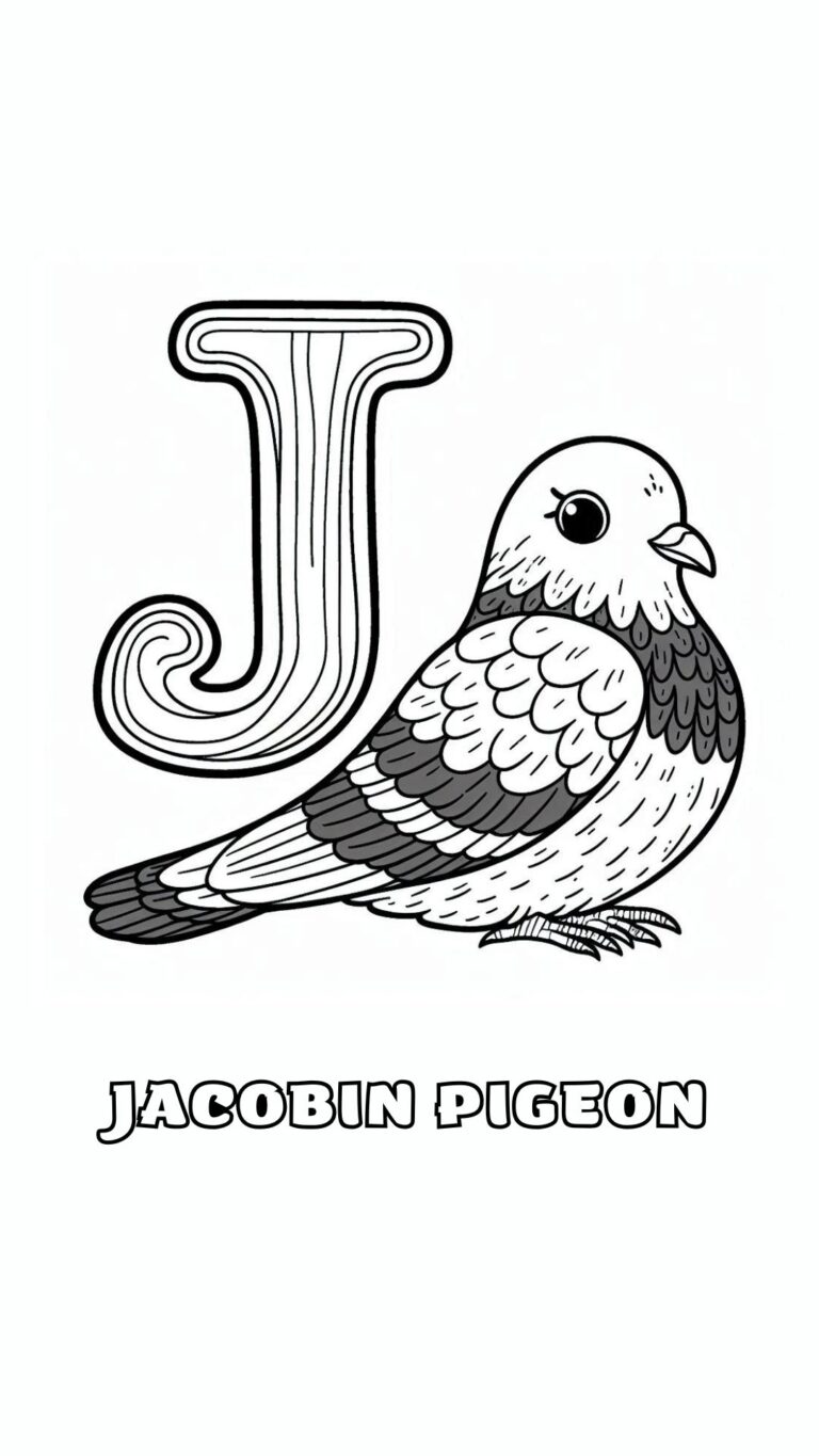 Letter J Animals Coloring Page For Kids To Study