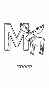 16 Letter M Animals Coloring Page For Kids To Study