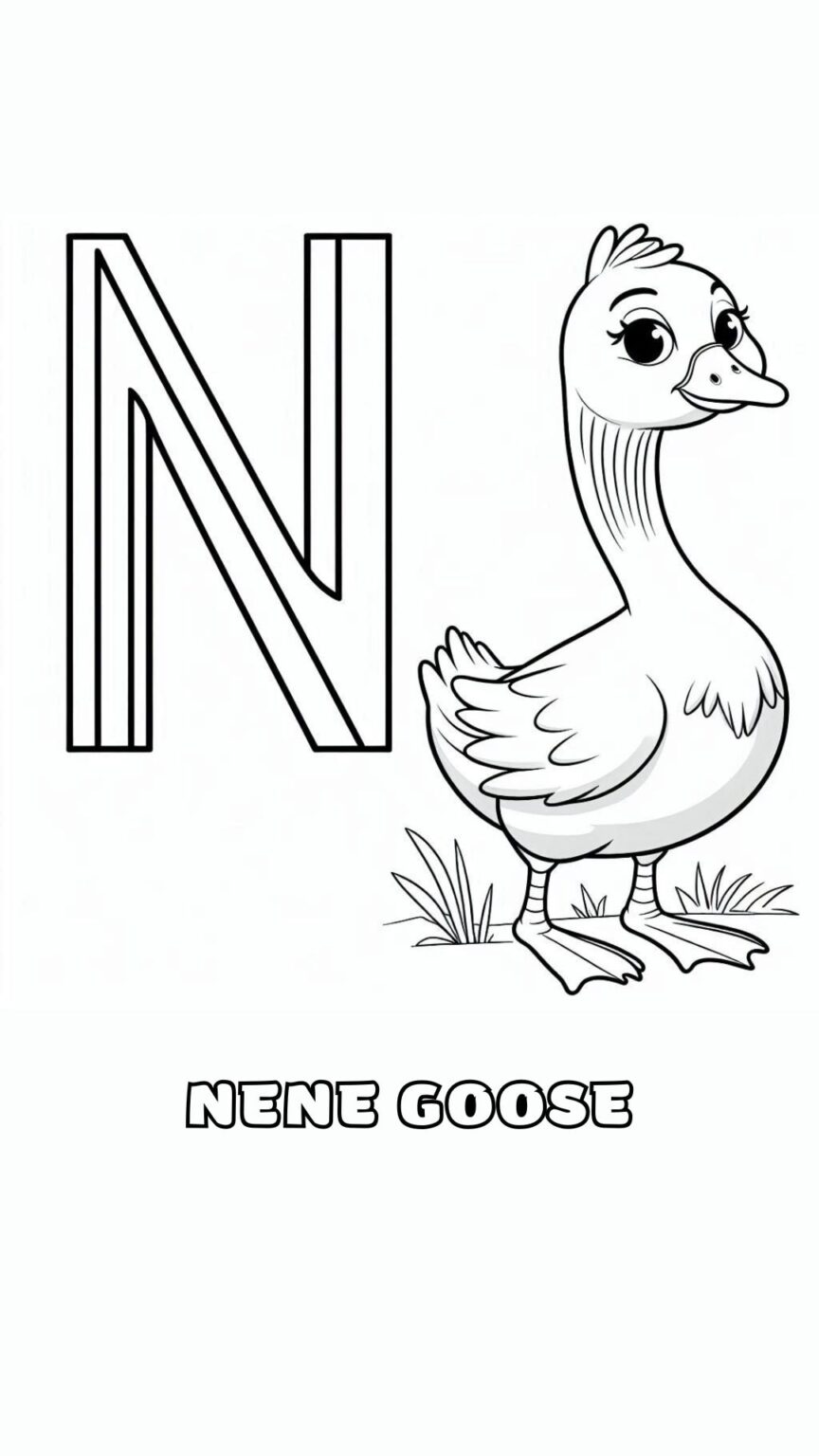 15 Letter N Animals Coloring Page For Kids To Study